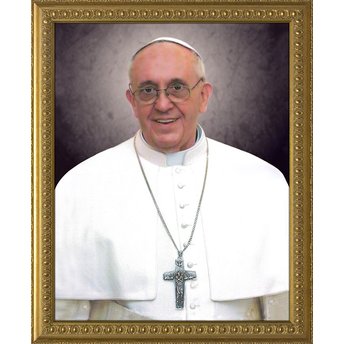 Pope Francis Formal Portrait; Ornate Gold Frame on Canvas - Prospect ...