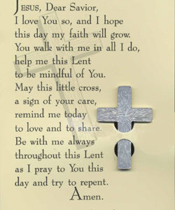 Lenten Prayer Card With Metal Pocket Cross – Prospect Hill Company