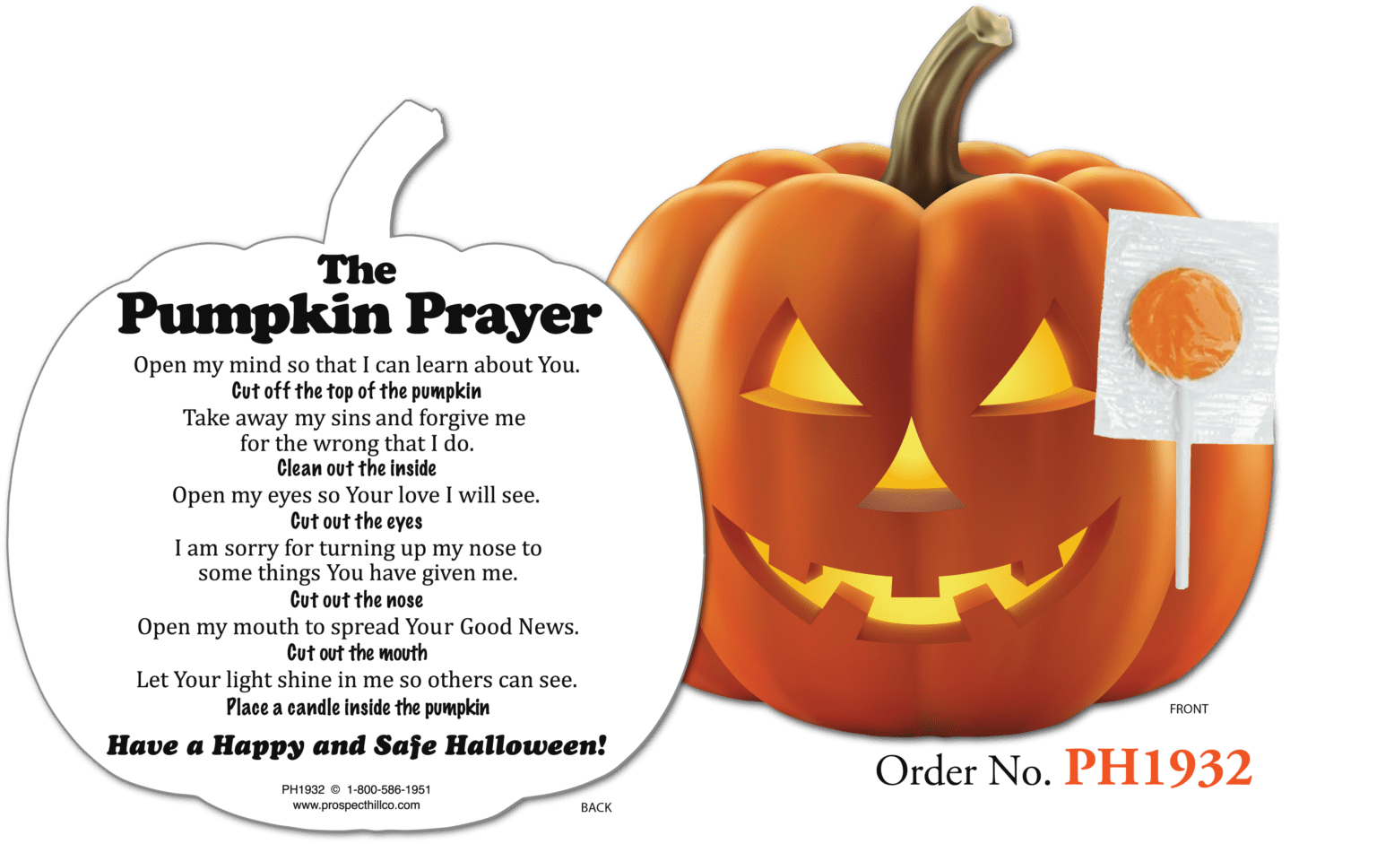The Pumpkin Prayer Card with Lollipop – Prospect Hill Co.