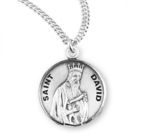 Saint David Sterling Silver Patron Saint Medal – Prospect Hill Co.