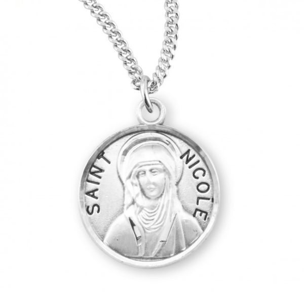 Saint Nicole Sterling Silver Patron Saint Medal - Prospect Hill Co.